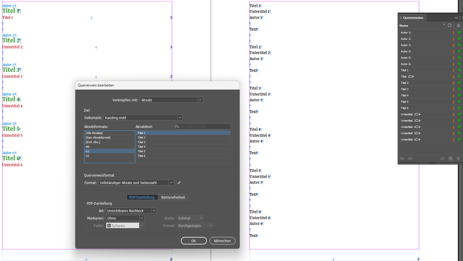 InDesign – Inhaltsverzeichnis - Adobe-Programme - Typografie.info